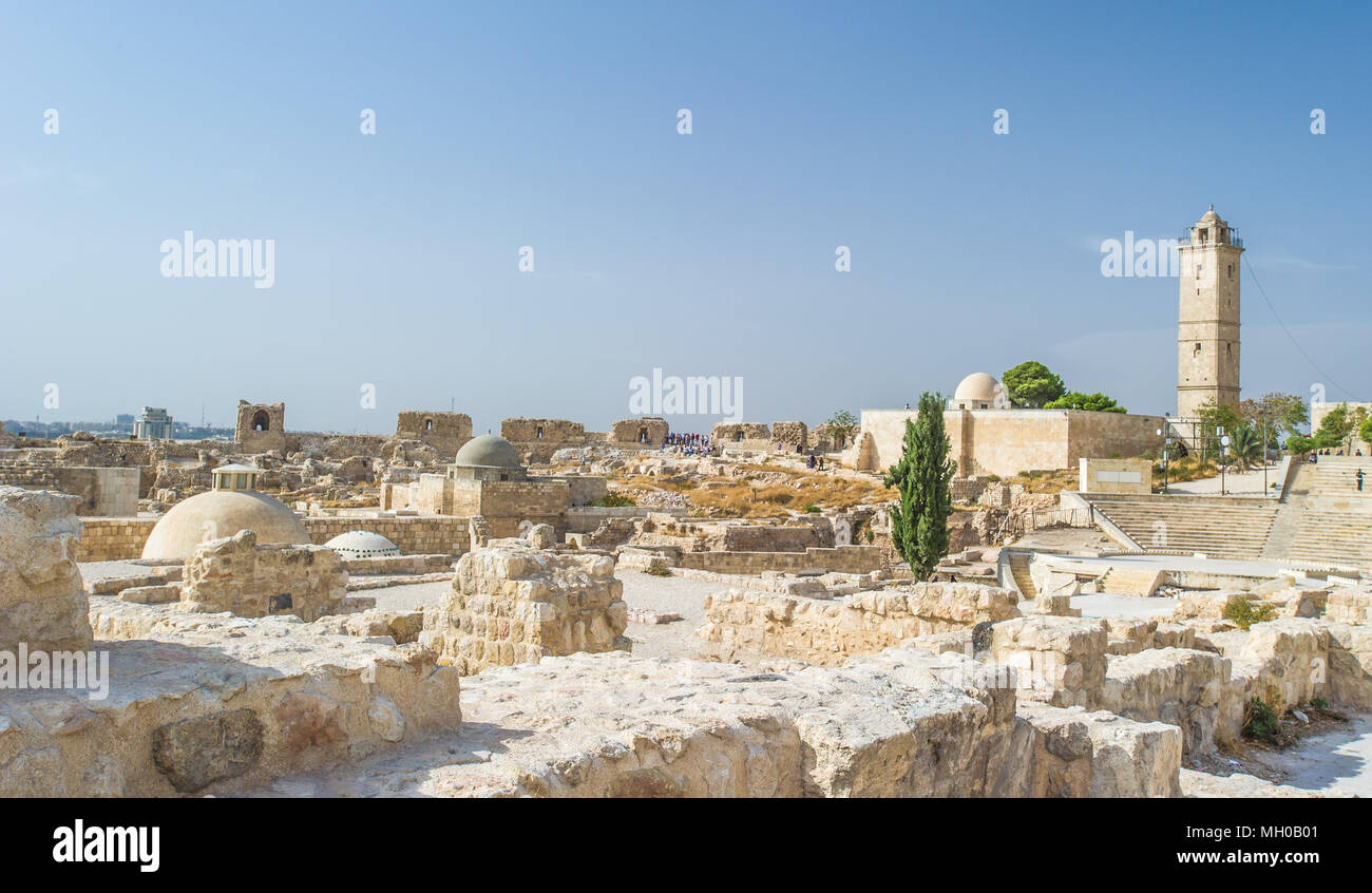 Ruins of Old Aleppo, Syria, one of the oldest continuously inhabited ...