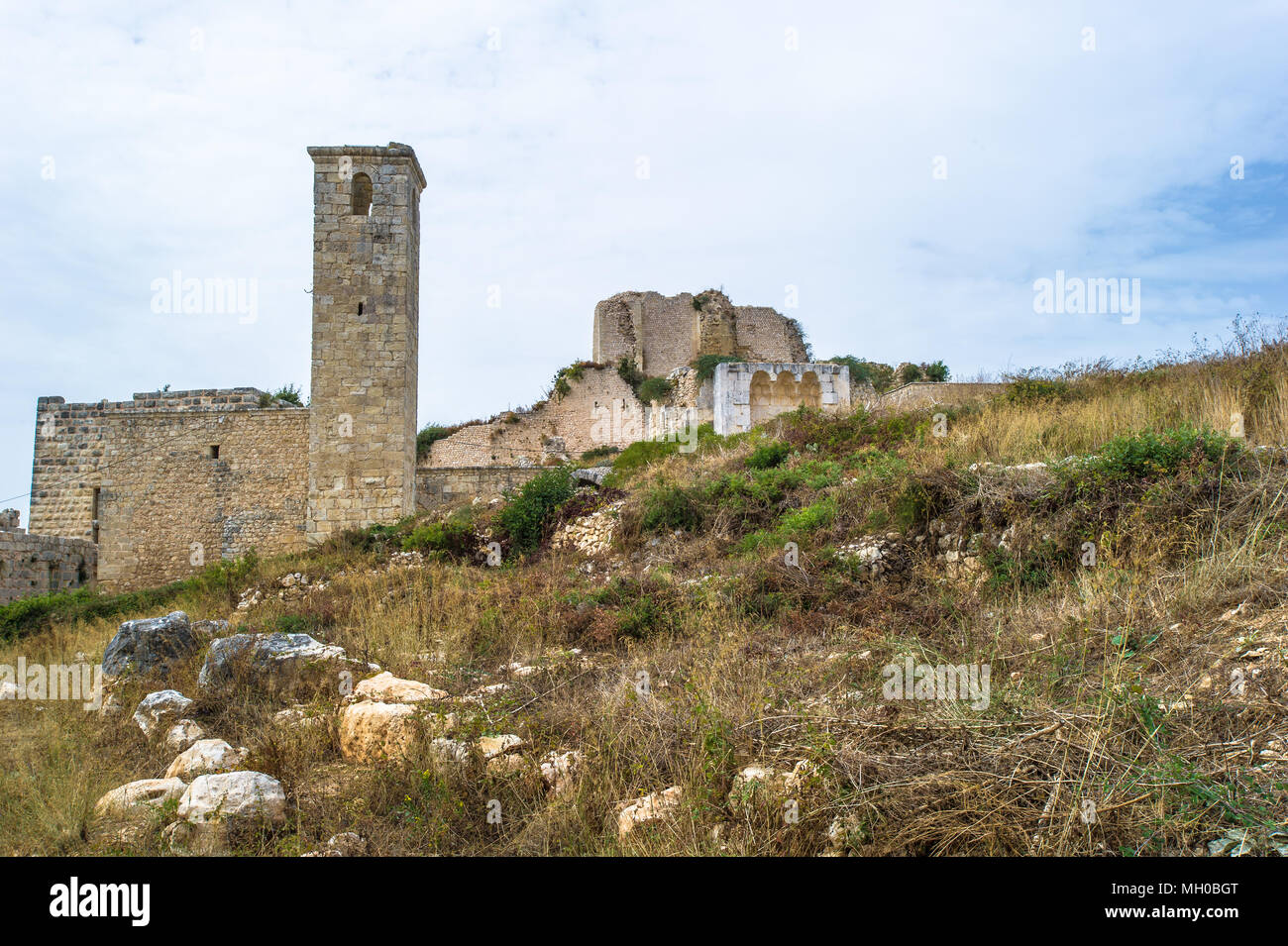 Site of the ruins of the castle in Syria Stock Photo - Alamy
