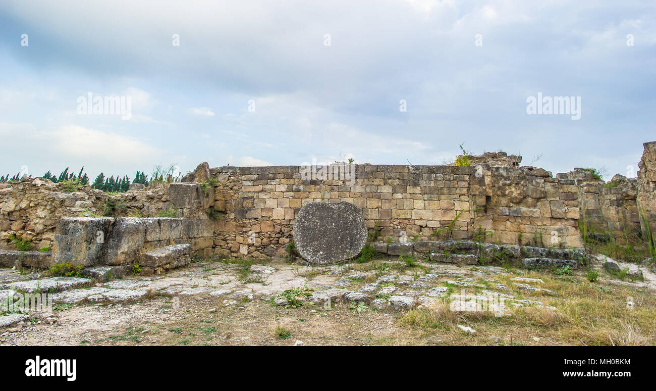 Excavated ruins at Ras Shamra. Ugarit, an ancient port city on the ...