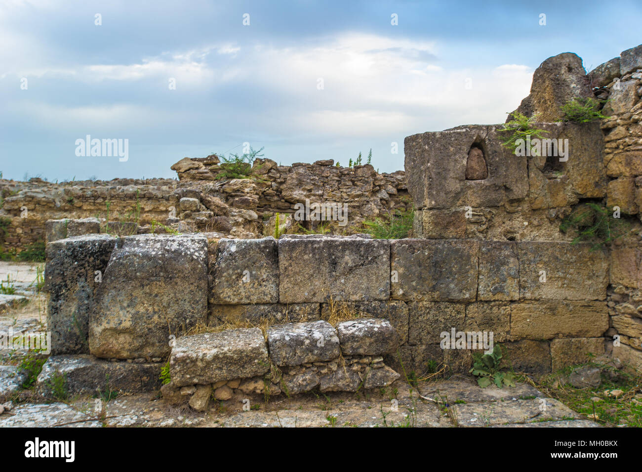 Excavated ruins at Ras Shamra. Ugarit, an ancient port city on the ...