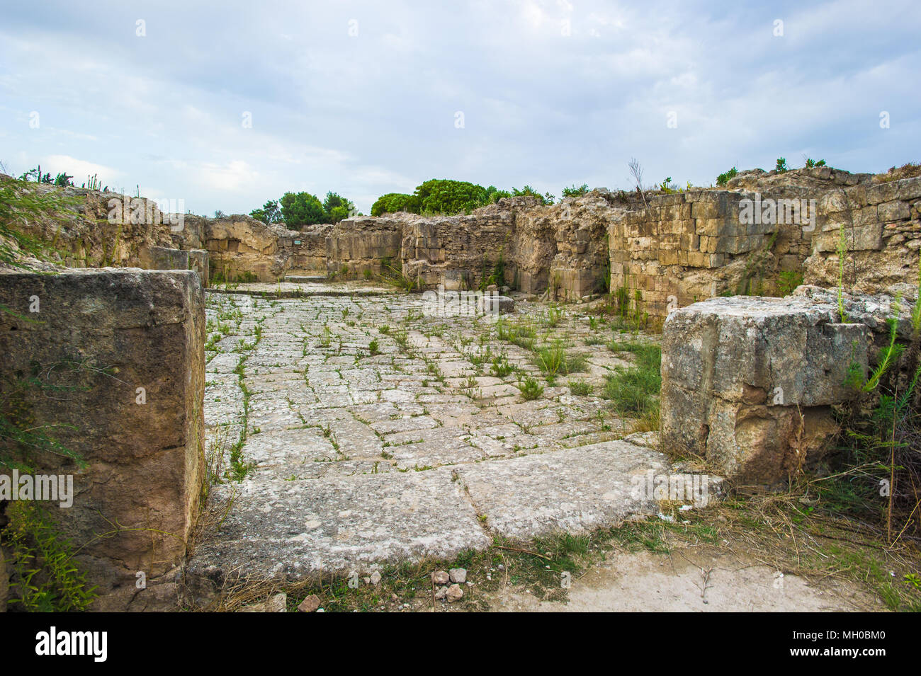 Excavated ruins at Ras Shamra. Ugarit, an ancient port city on the ...