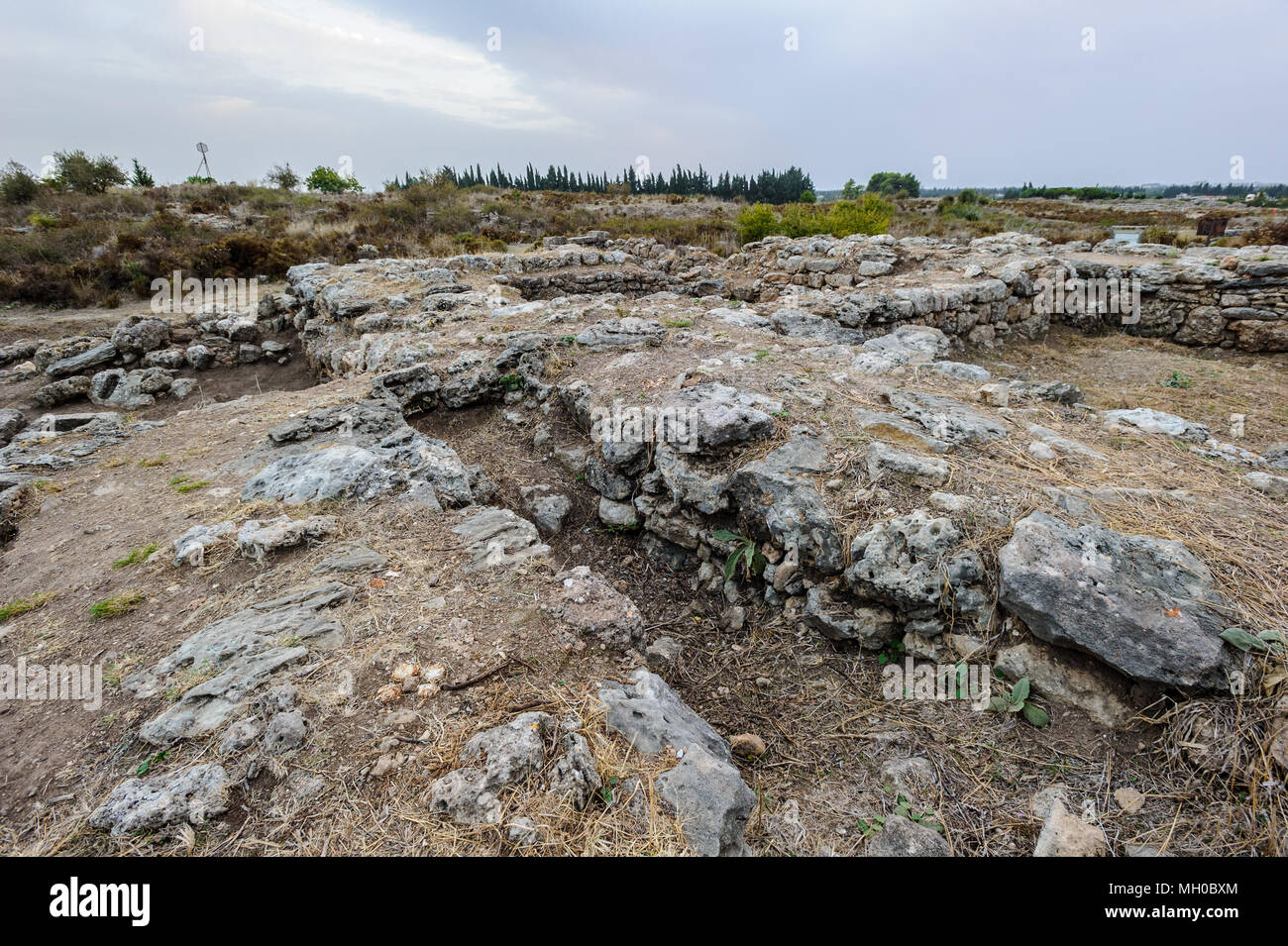 Excavated ruins of the Royal palace of Ugarit, considered one of the ...