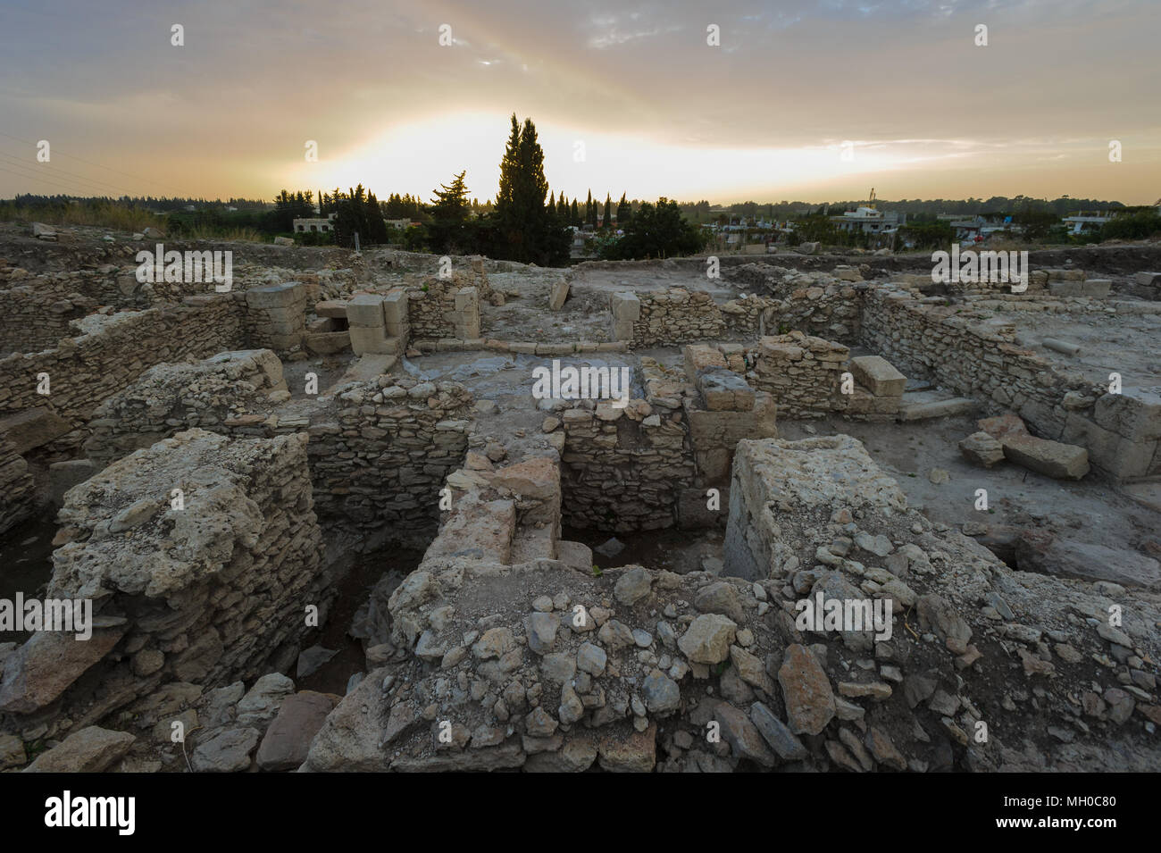 Ugarit excavated ruins, Syria Stock Photo - Alamy