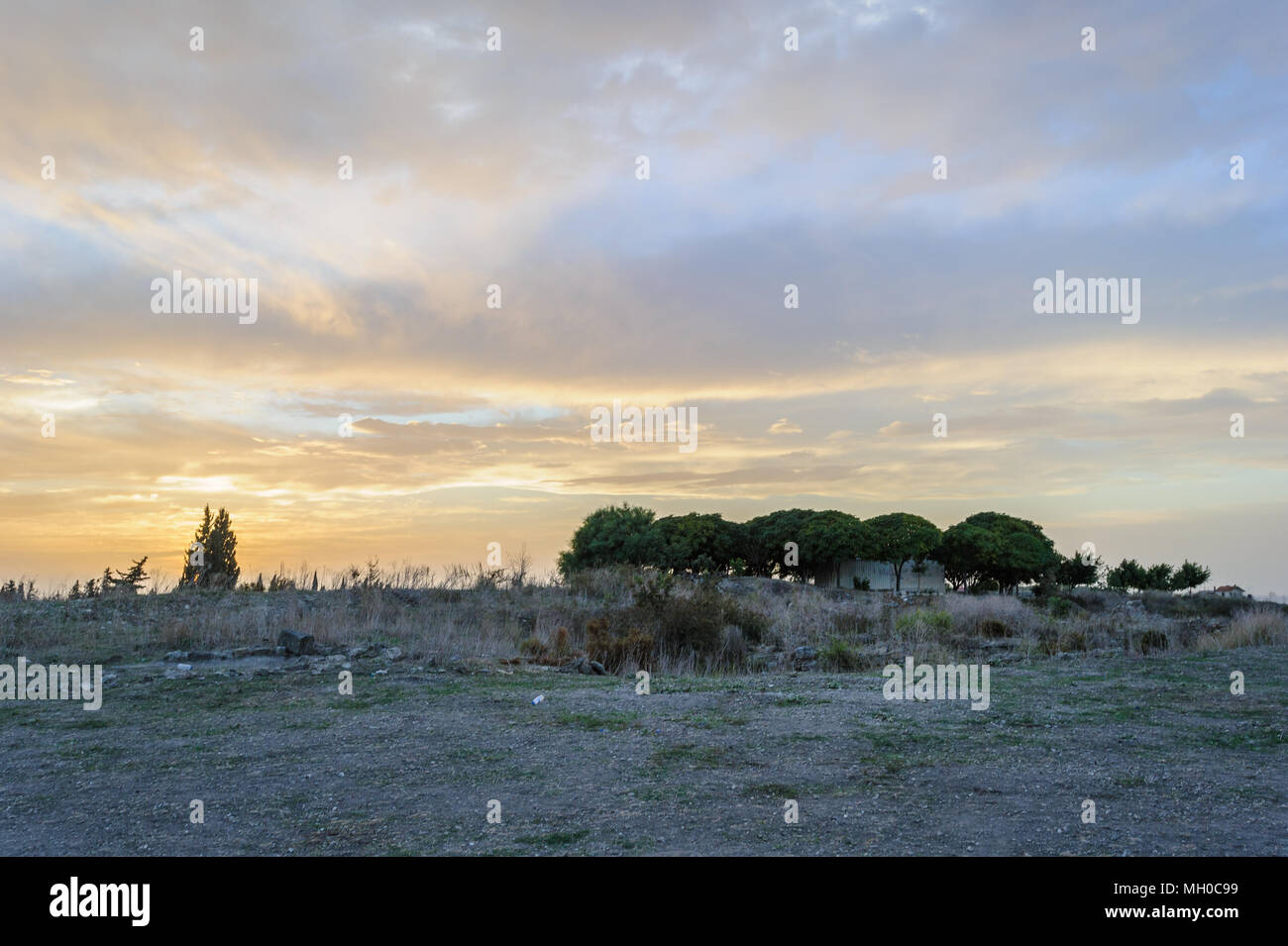 Sunset in Ugarit, Syria Stock Photo - Alamy