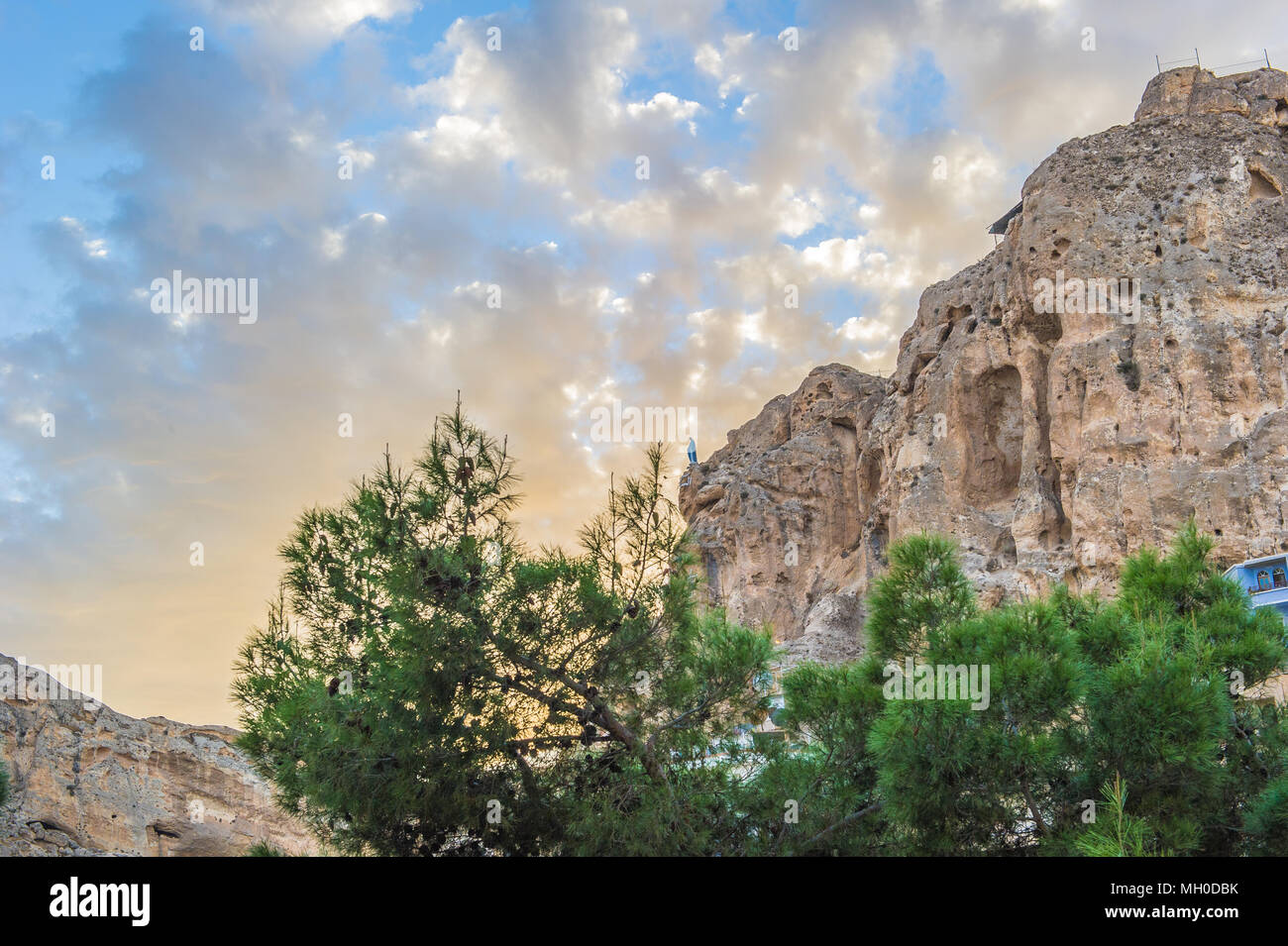 Ma'loula or Maaloula, a village in the Rif Dimashq Governorate in Syria ...