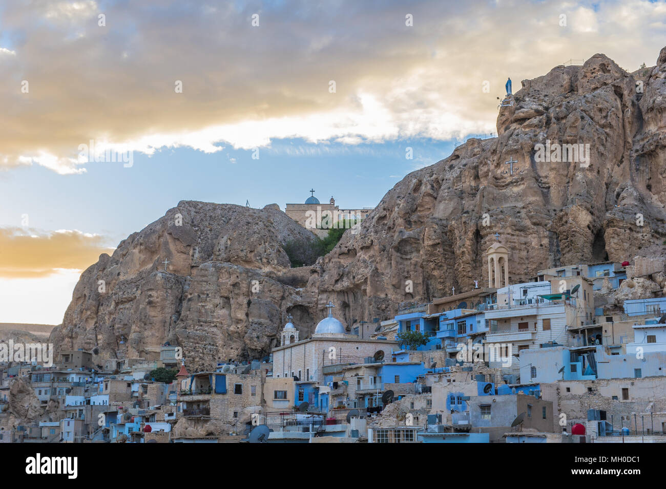 Ma'loula or Maaloula, a small Christian village in the Rif Dimashq ...