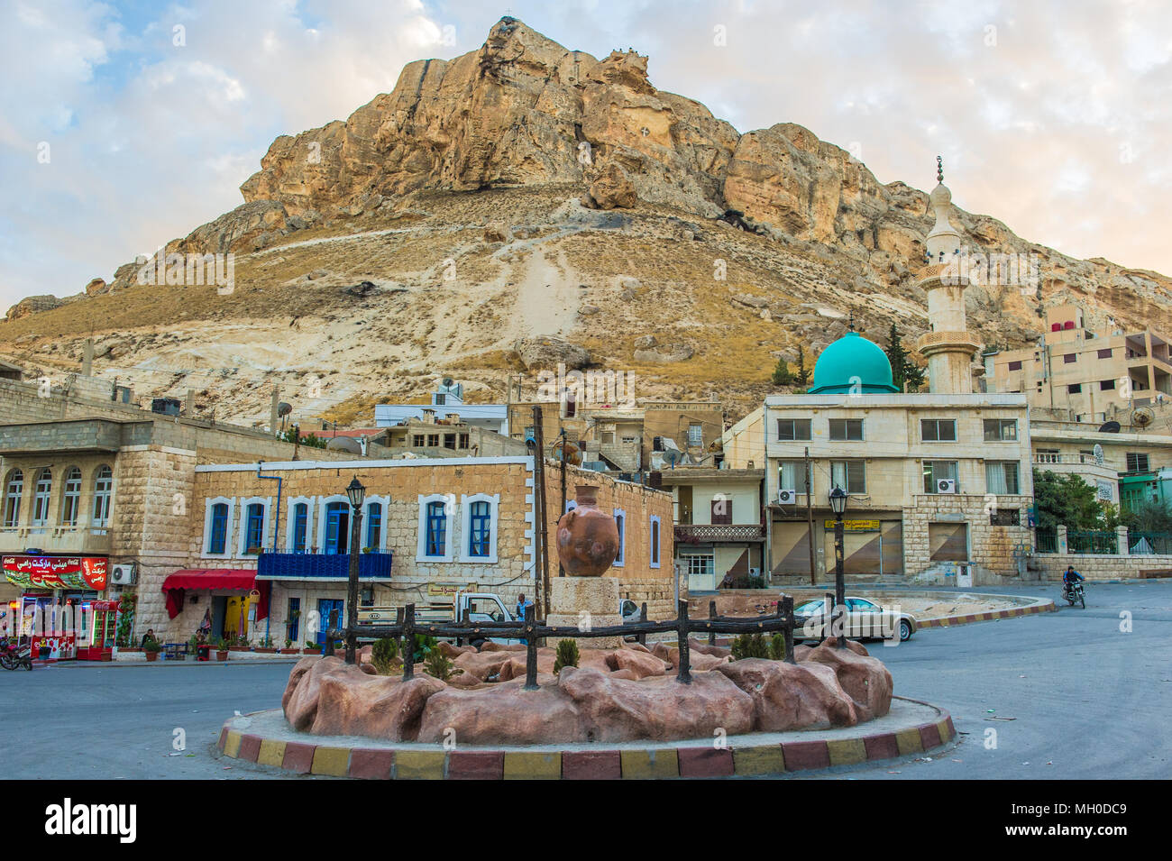 Ma'loula or Maaloula, a village in the Rif Dimashq Governorate in Syria ...