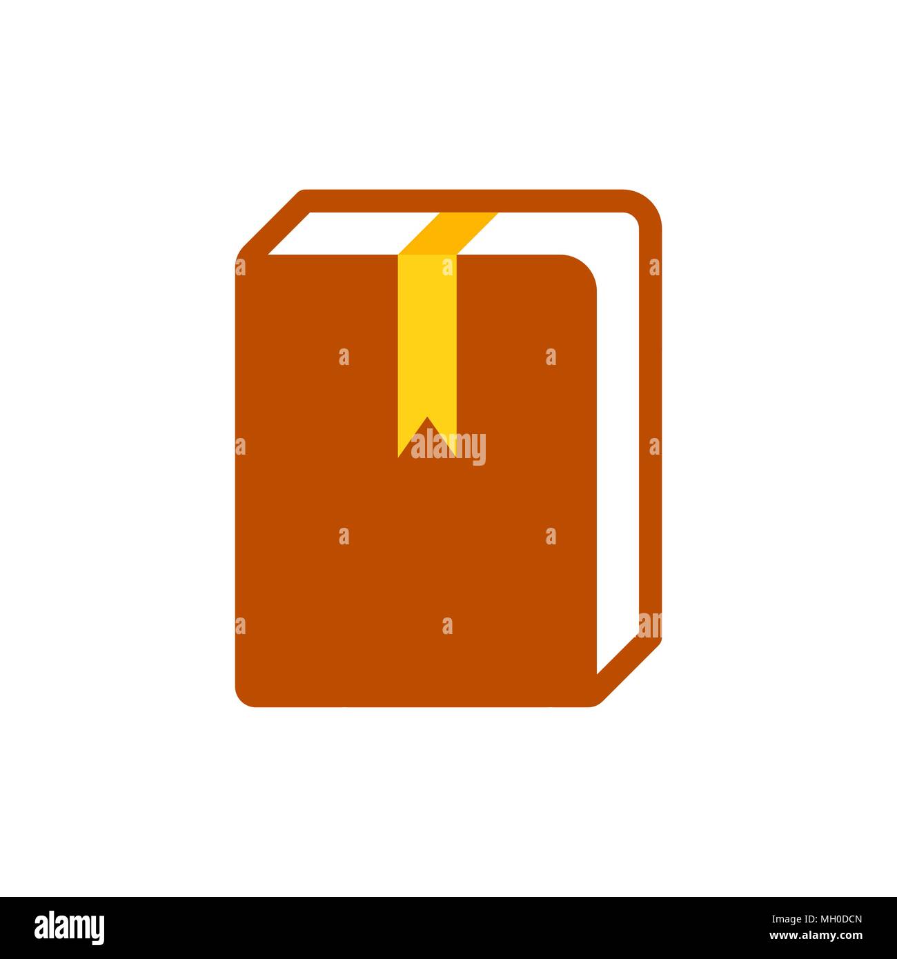 Book library vector icon in flat style. Education symbol illustration ...