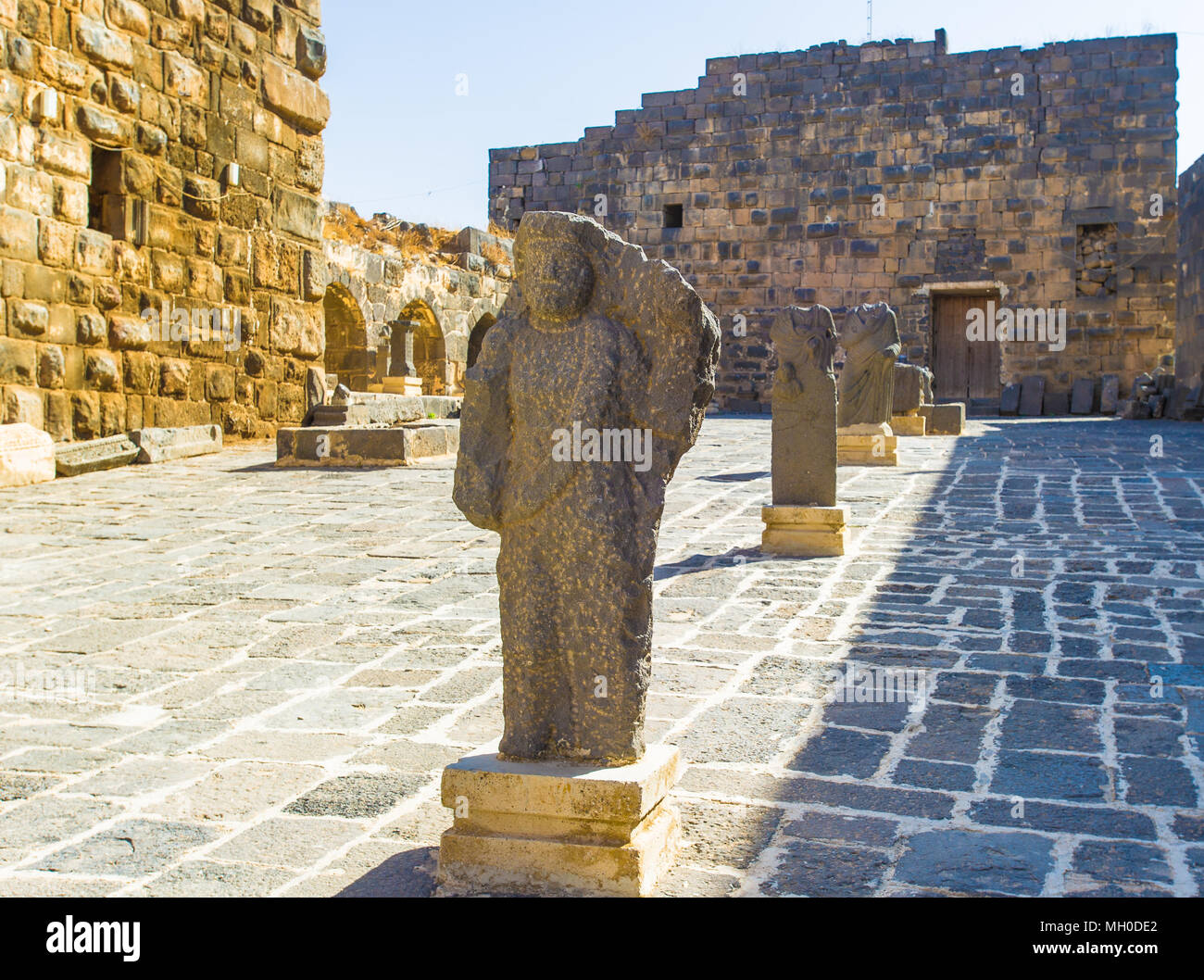Ruins of the Ancient City of Bosra, UNESCO World Heritage Stock Photo ...