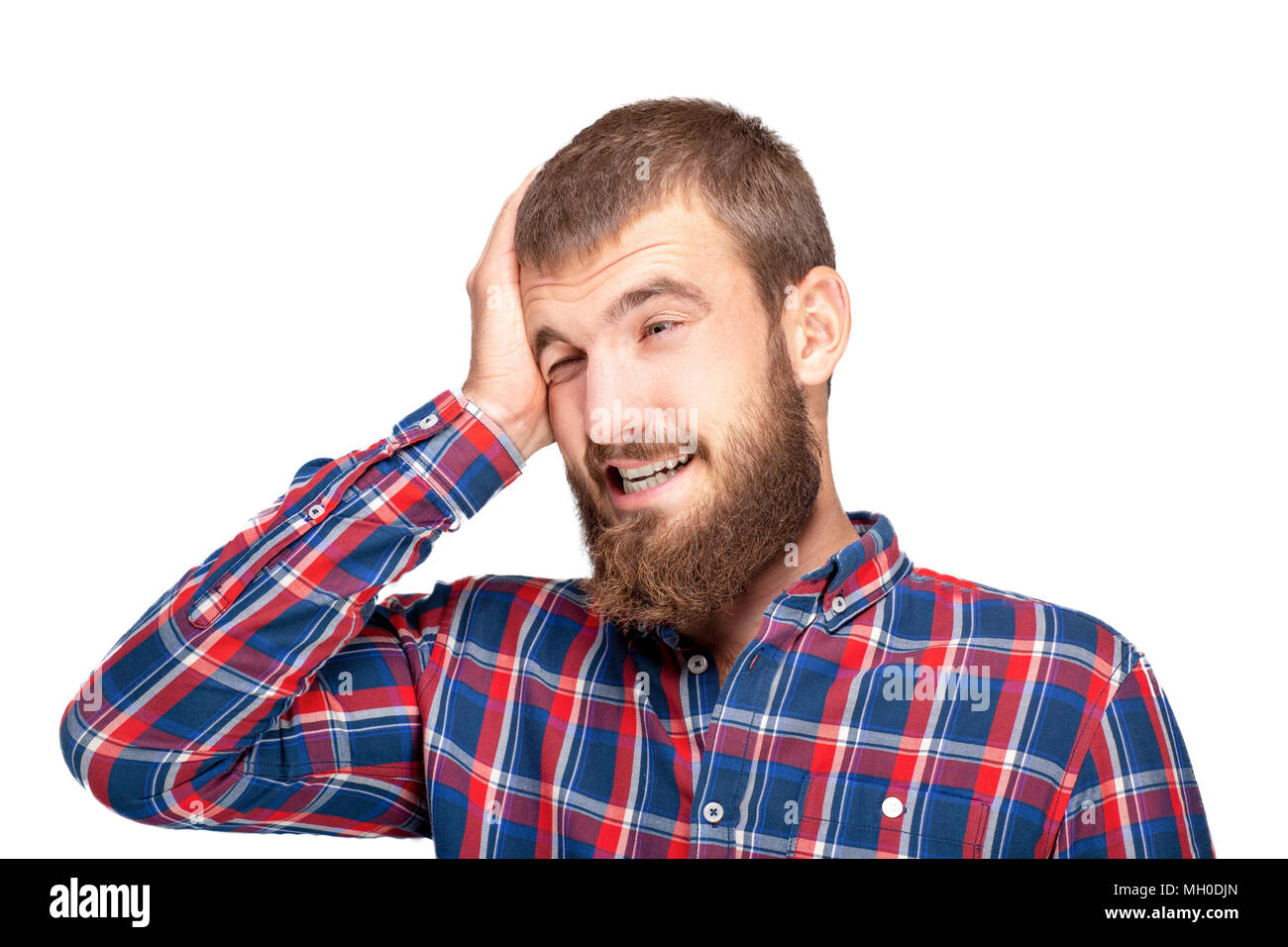 Bearded sad man hi-res stock photography and images - Alamy