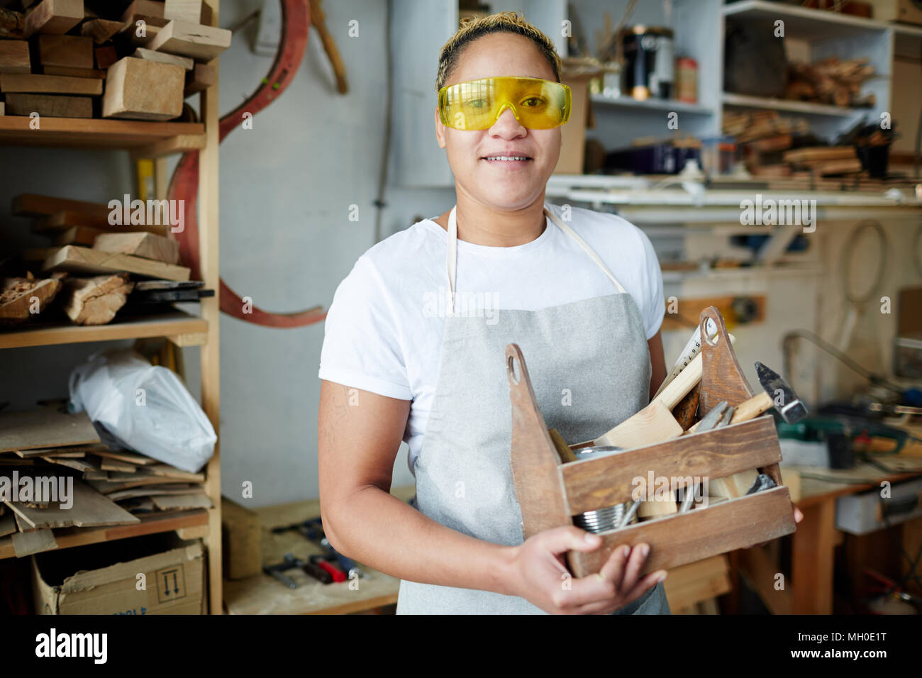 Worker with toolbox hi-res stock photography and images - Alamy