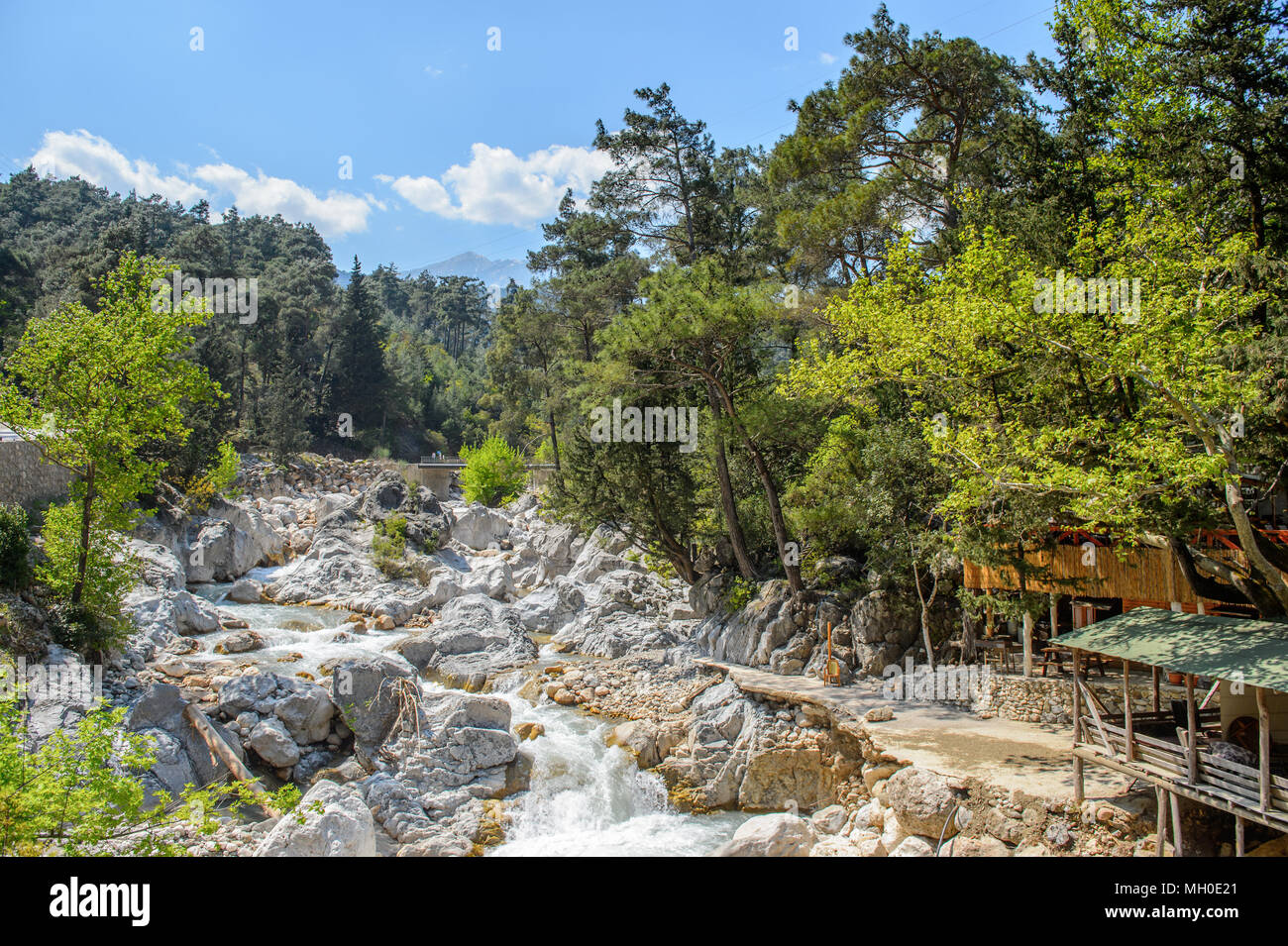 Beautiful view of the mountain river in Turkey Stock Photo - Alamy