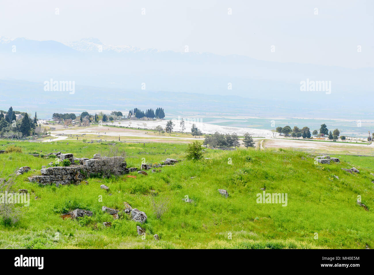 Nature of Hierapolis, Pamukkale, Turkey. UNESCO World Heritage Stock ...