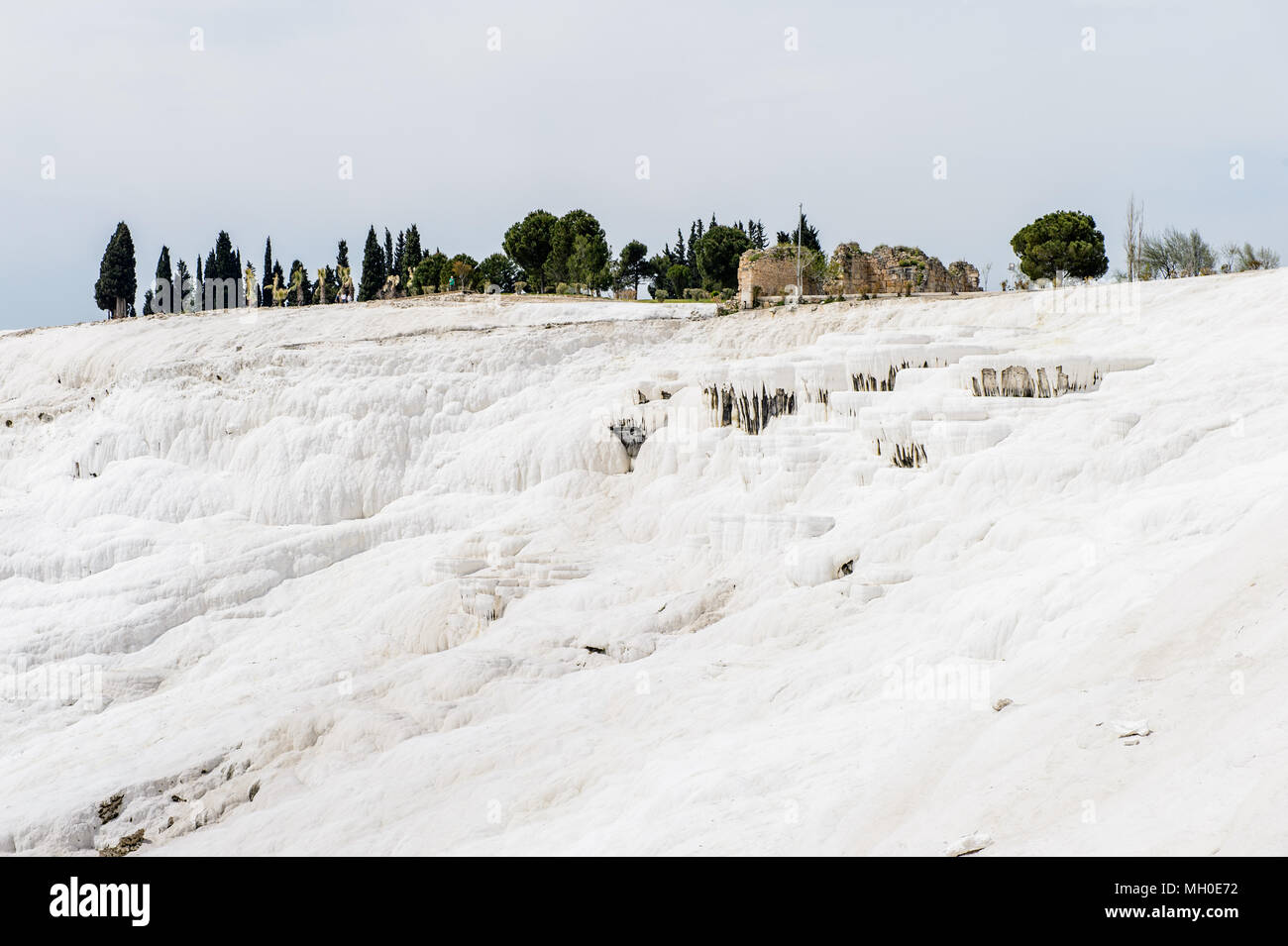 Natural travertine terraces at Pamukkale ,Turkey Stock Photo - Alamy