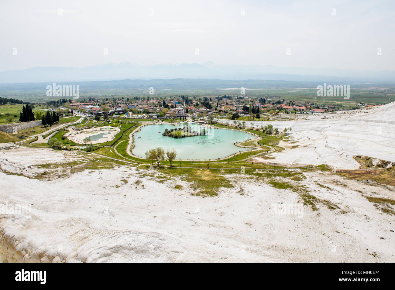 Natural travertine terraces at Pamukkale ,Turkey Stock Photo - Alamy