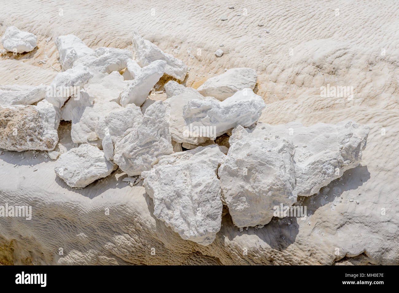 Natural travertine terraces at Pamukkale ,Turkey Stock Photo - Alamy