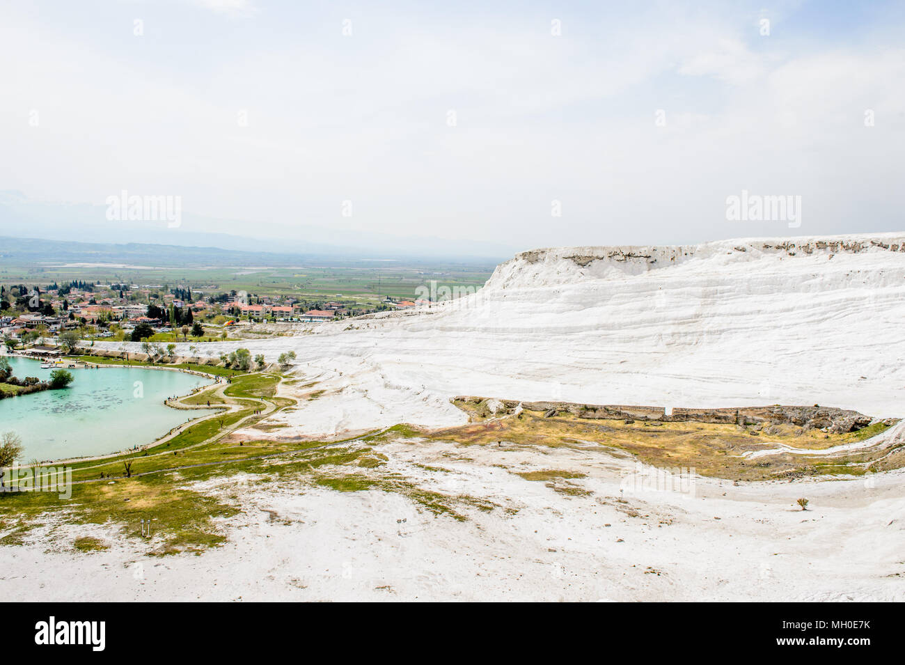 Natural travertine terraces at Pamukkale ,Turkey Stock Photo - Alamy