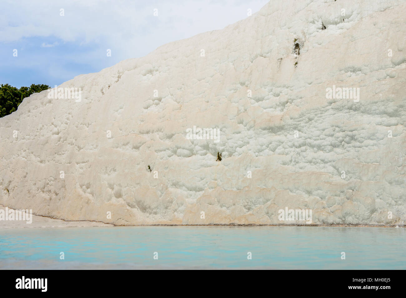 Natural travertine pool in Pamukkale ,Turkey (Cotton Castle). UNESCO ...