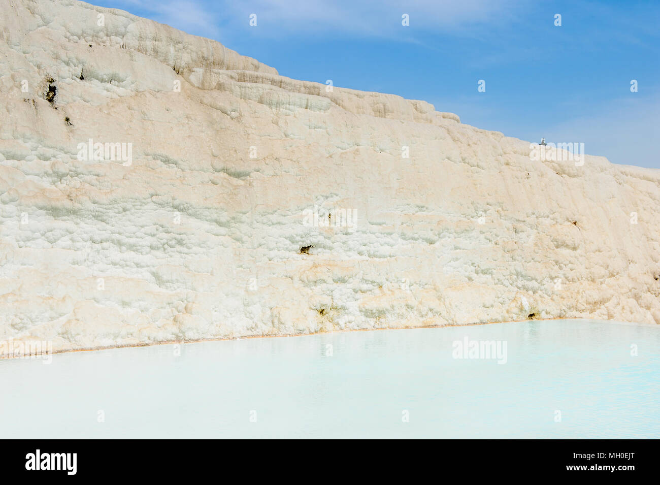 Natural travertine pool in Pamukkale ,Turkey (Cotton Castle). UNESCO ...