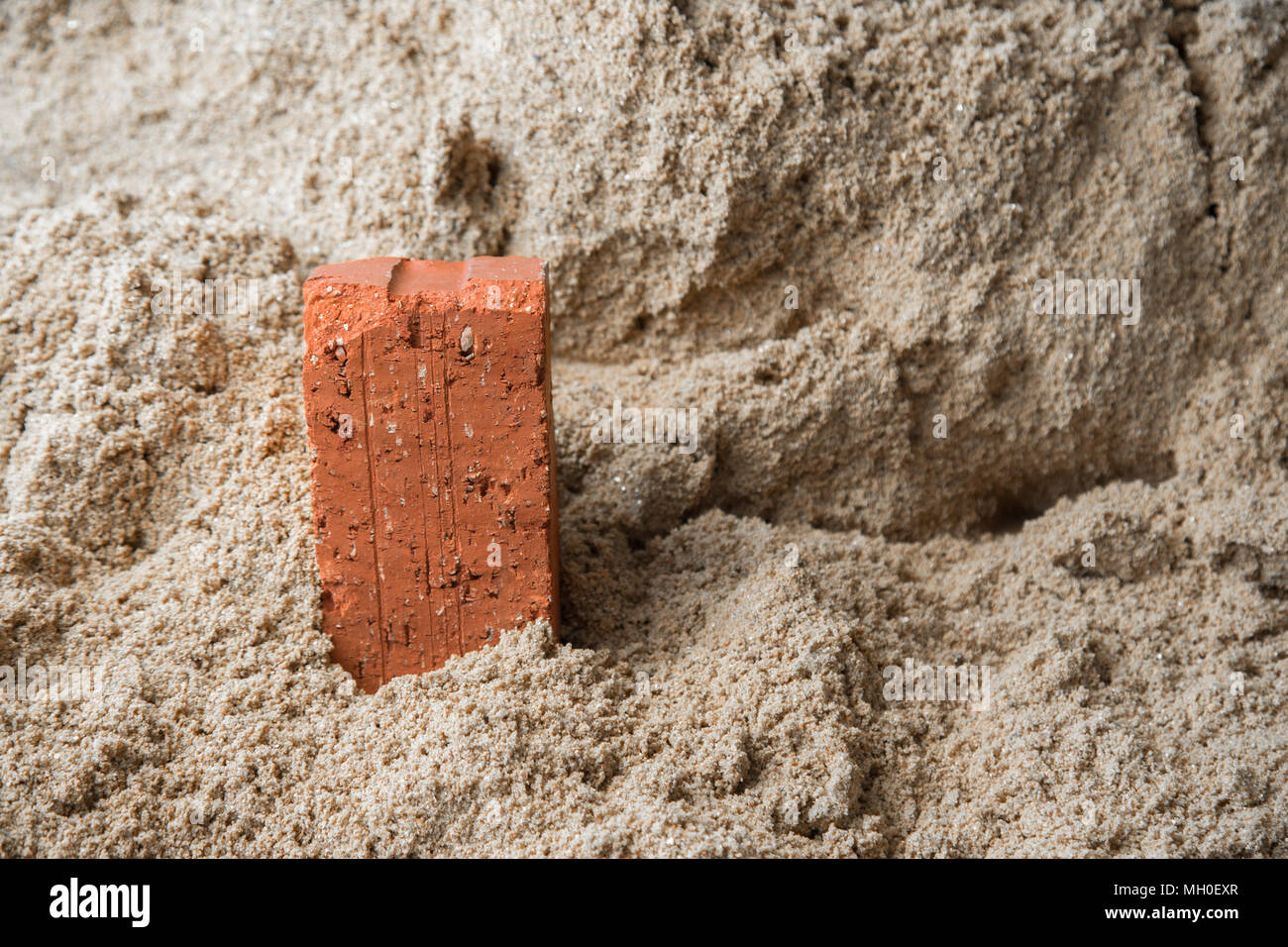 Building material such as sand, pebble, shovel, bucket, hoe, cement and ...