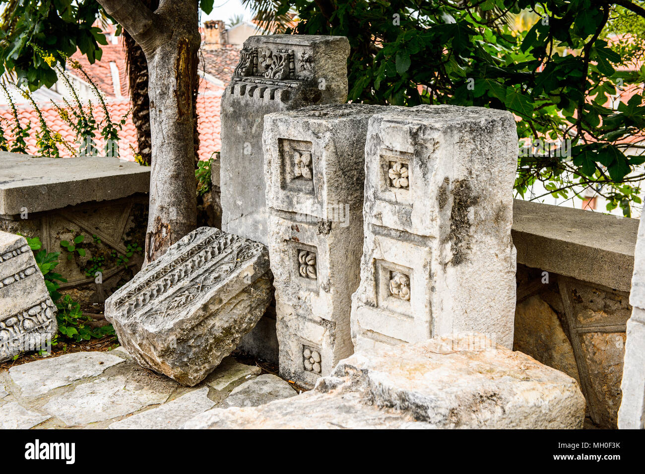 Ancient ruins in the historic part of Antalya, Turkey Stock Photo - Alamy