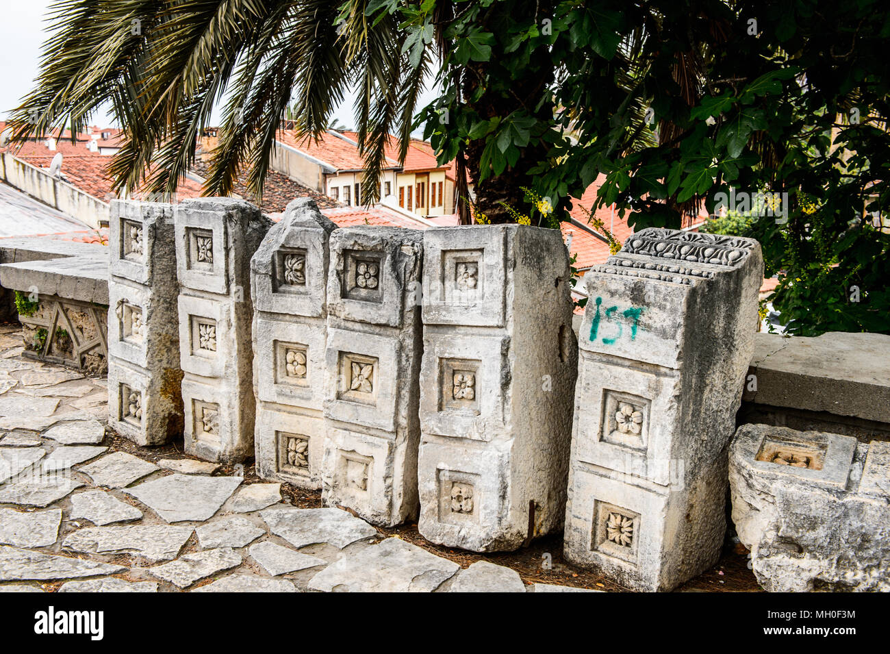 Ancient ruins in the historic part of Antalya, Turkey Stock Photo - Alamy