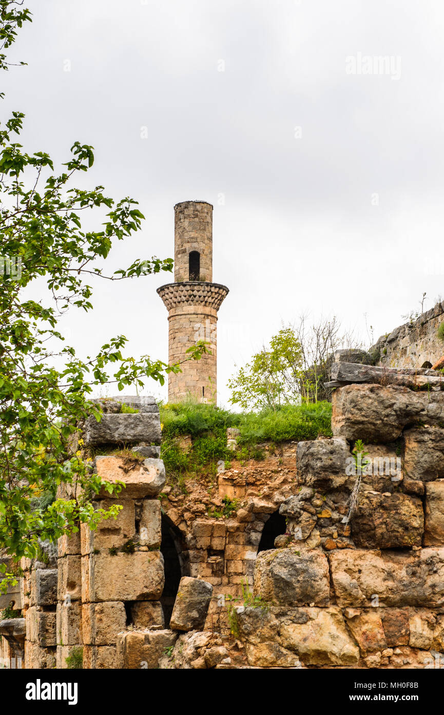 Ancient ruins in the historic part of Antalya, Turkey Stock Photo - Alamy