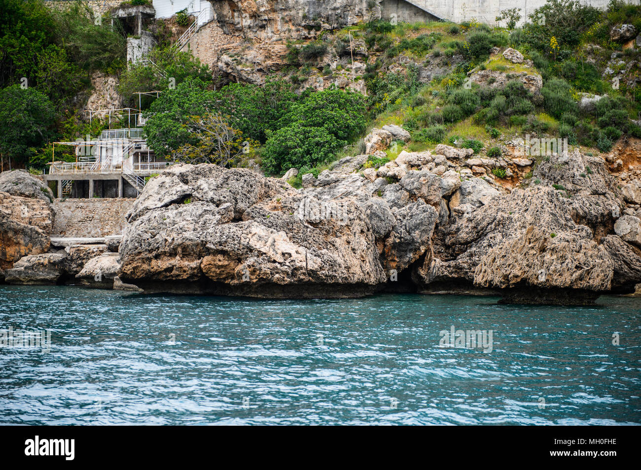 Rocks near the historic town of Antalya, Turkey Stock Photo - Alamy