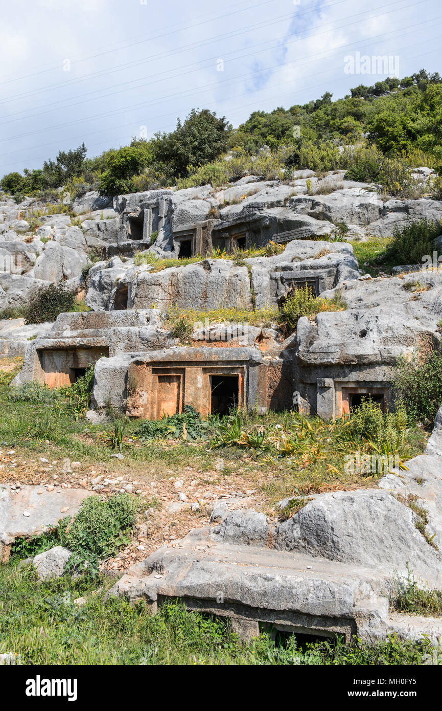Ancient cemetery, Limyra, Turkey Stock Photo - Alamy