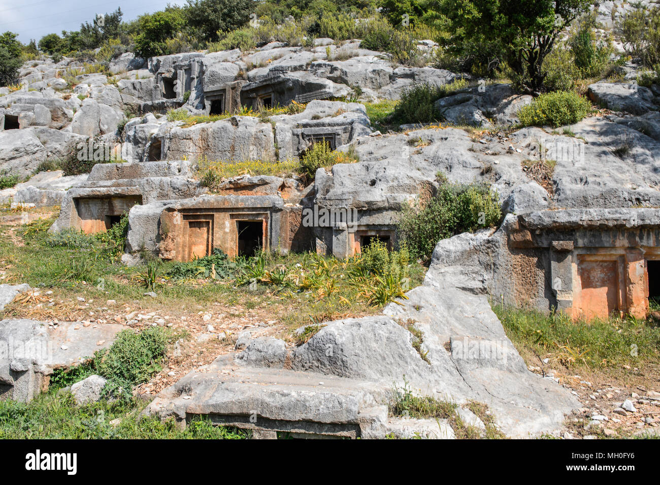 Ancient cemetery, Limyra, Turkey Stock Photo - Alamy