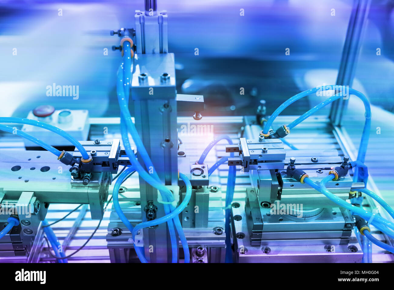 robotic machine tool in industrial manufacture plant,Smart factory ...