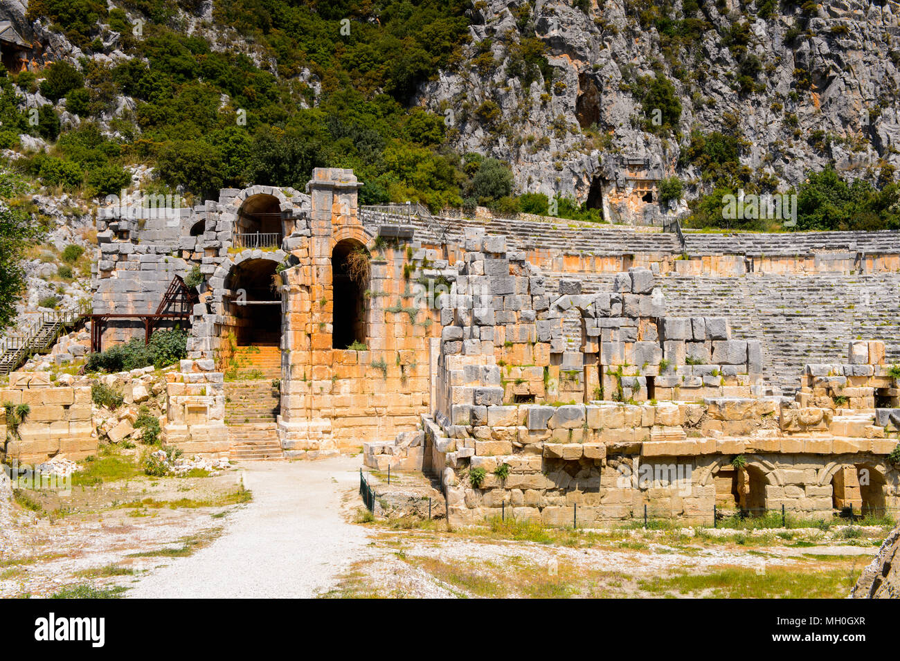 Ancient theater, Myra, Turkey Stock Photo - Alamy