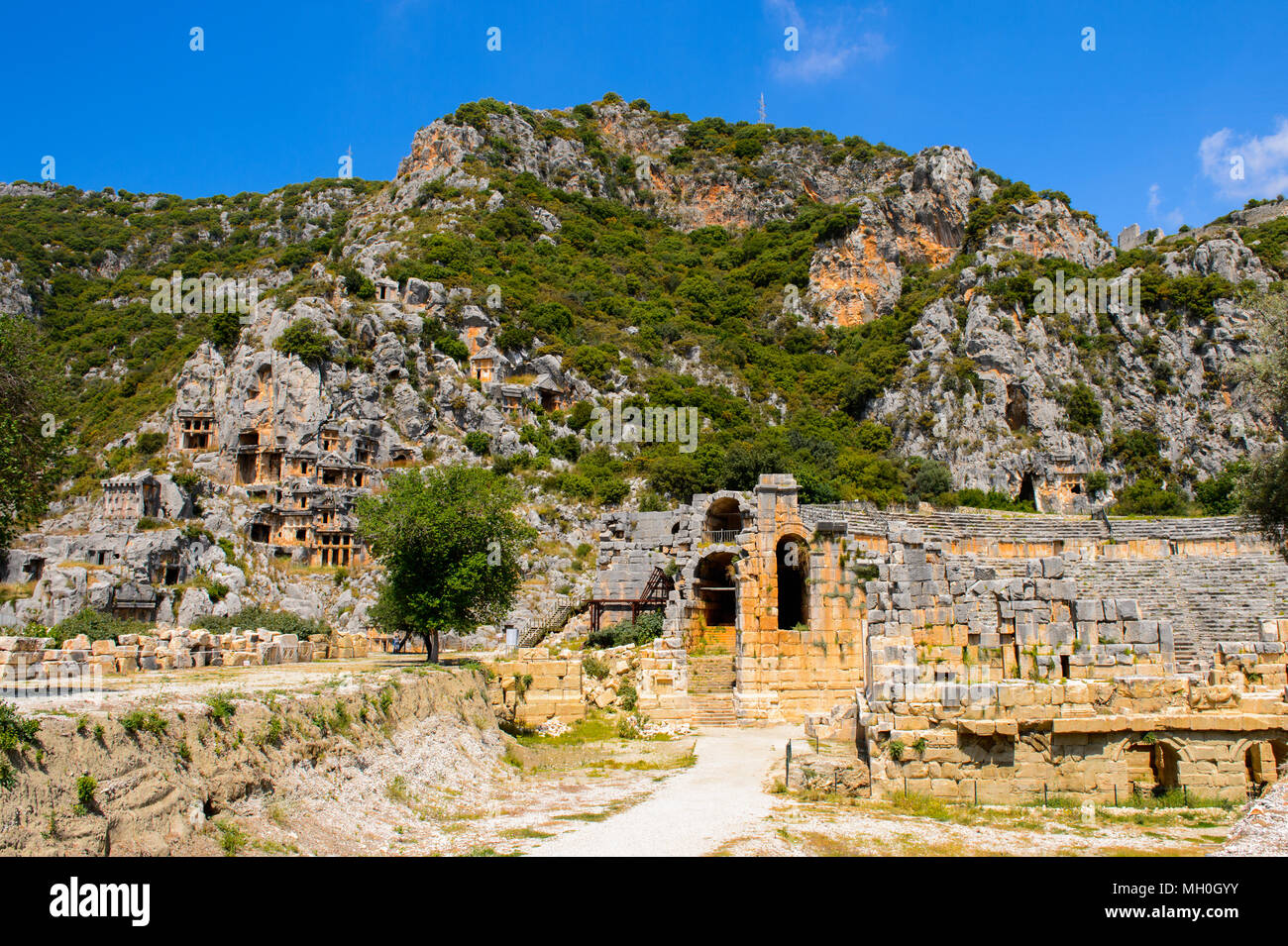 Ancient theater, Myra, Turkey Stock Photo - Alamy