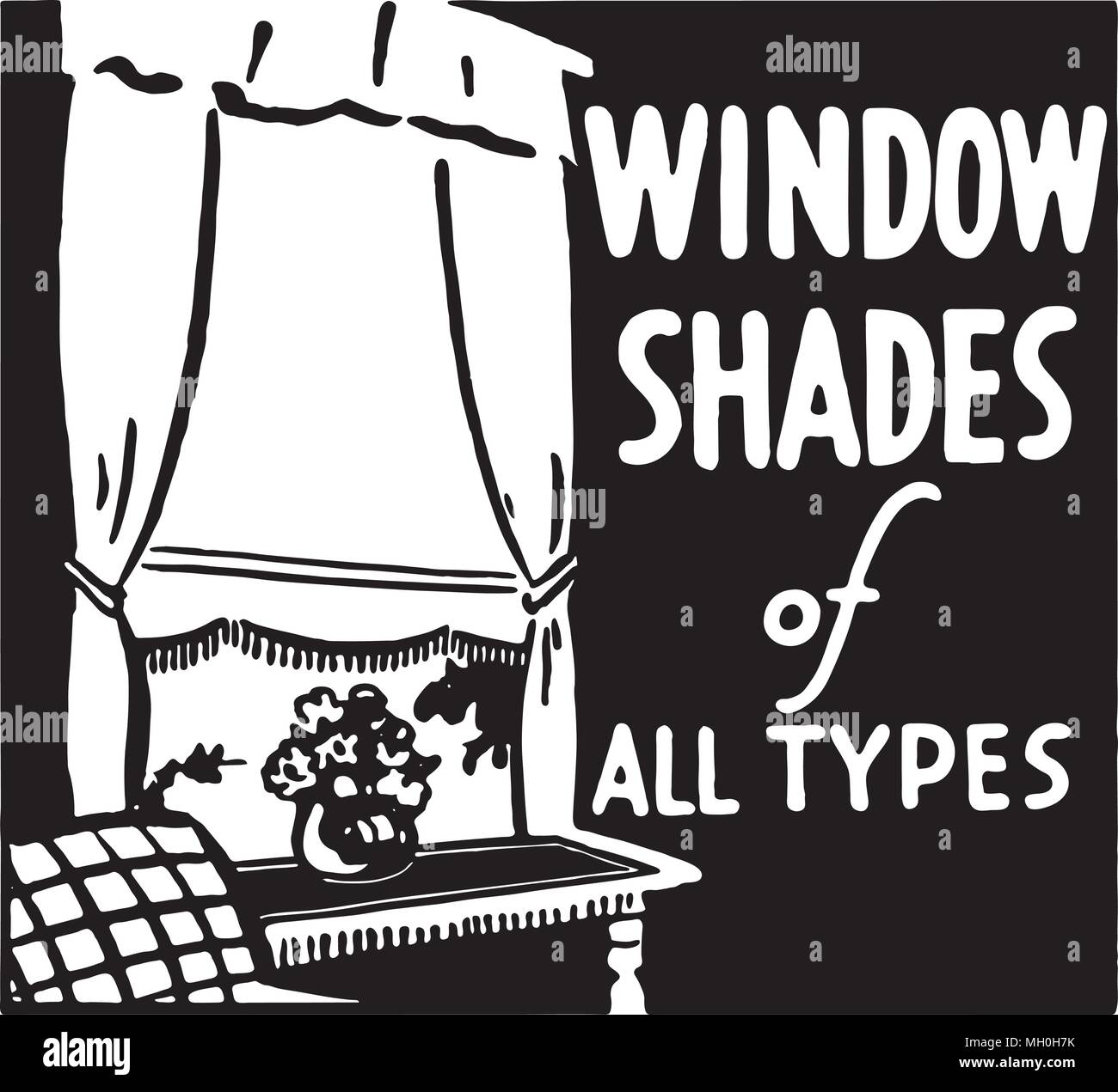 Window Shades - Retro Ad Art Banner Stock Vector Image & Art - Alamy