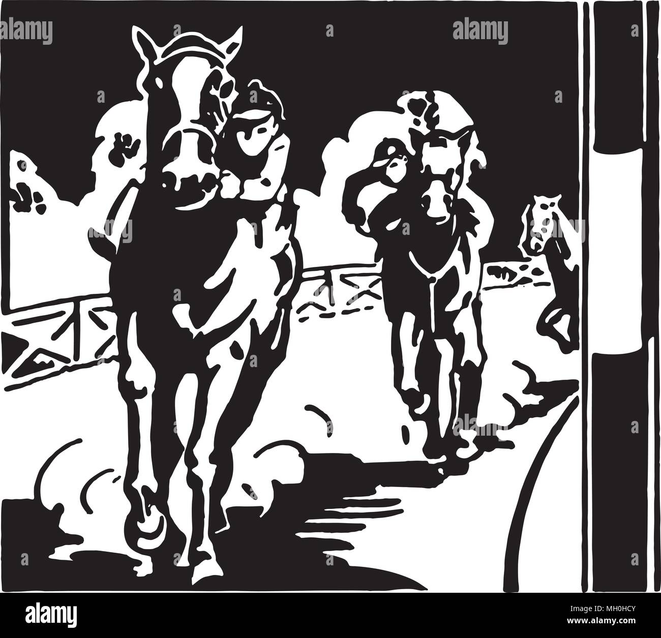 Win, Place And Show - Retro Ad Art Illustration Stock Vector Image ...