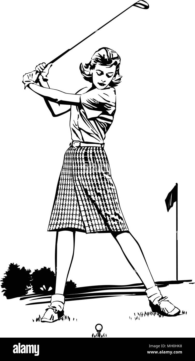 Woman Golfer 2 - Retro Clipart Illustration Stock Vector Image & Art ... Woman Golfer 2 - Retro Clipart Illustration Stock Vector Image & Art ...