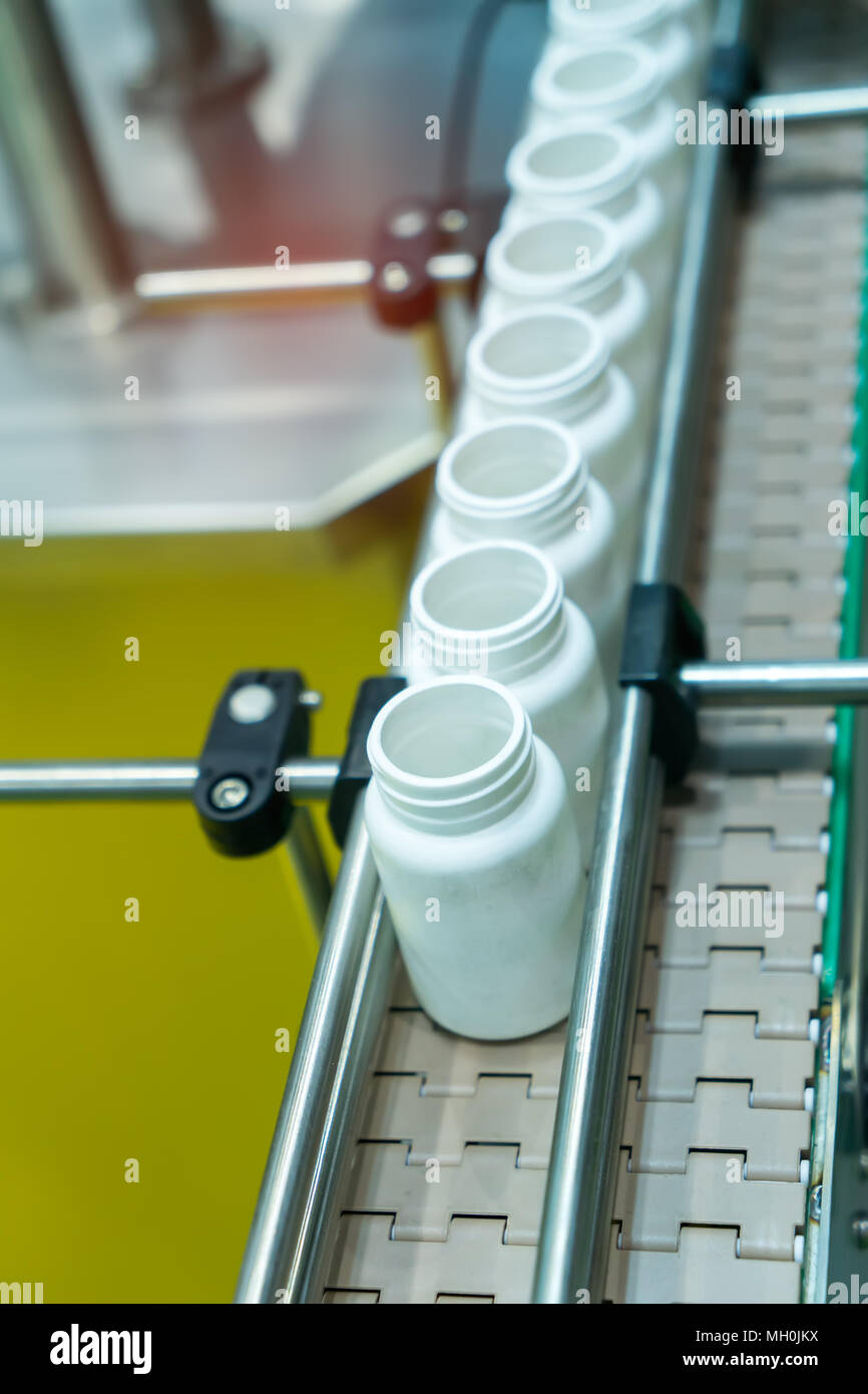 pharmaceutical packing production line conveyer at manufacture pharmacy ...