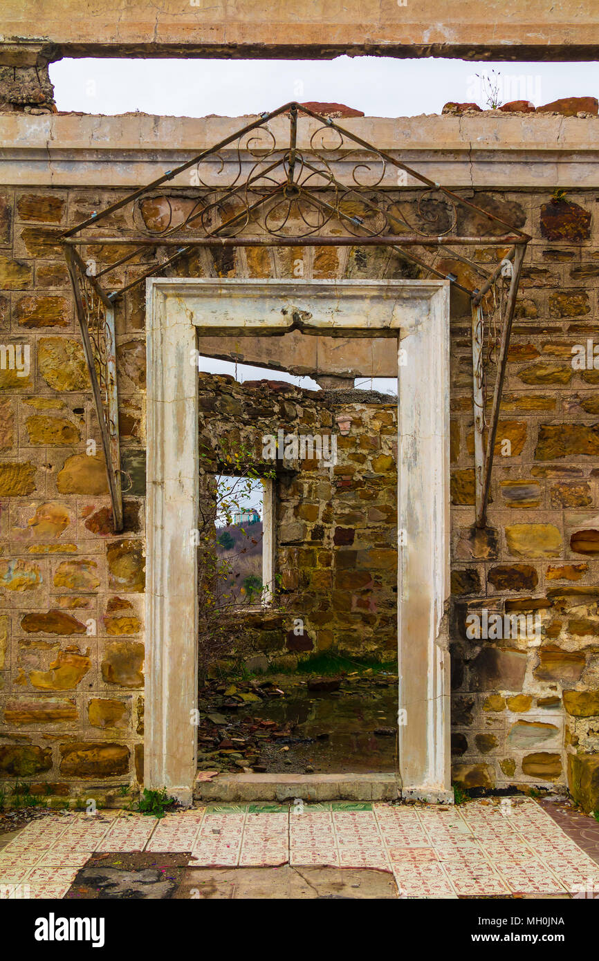 The inner room on the second floor of the abandoned old mansion called ...