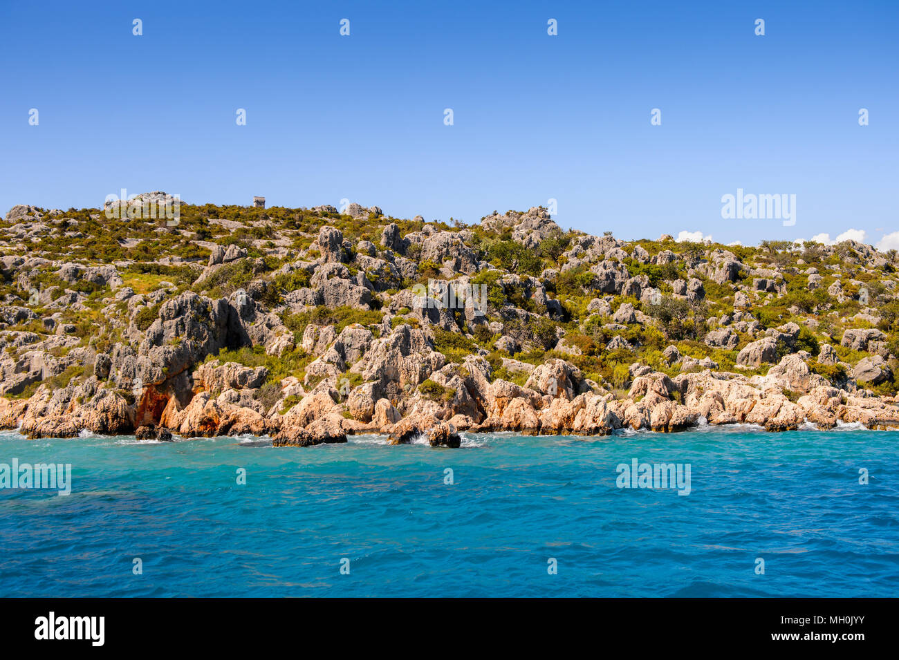 Mediterranean sea and the rocks Stock Photo - Alamy