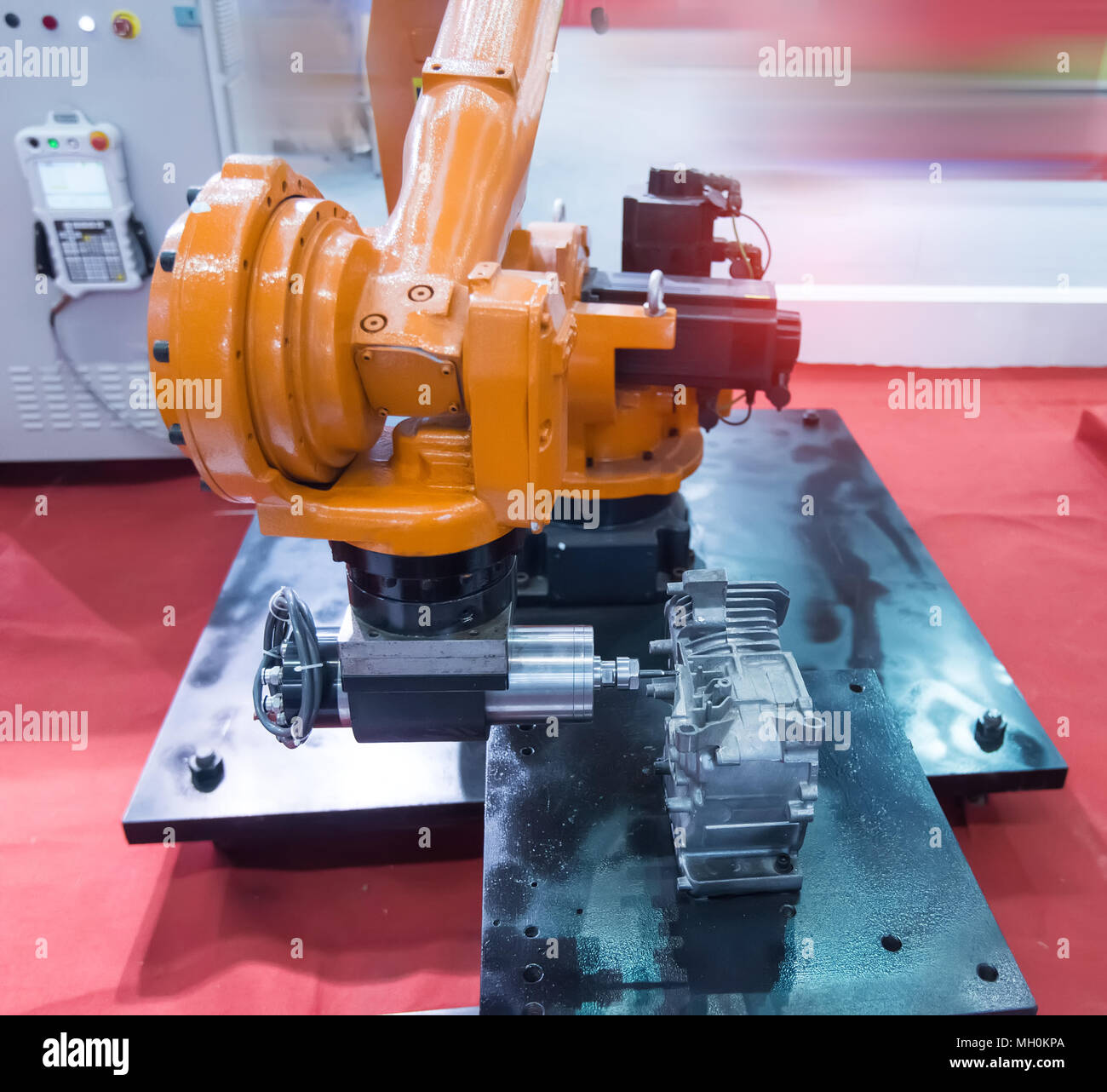 Automatic robotic arm for metal welding operations Stock Photo - Alamy