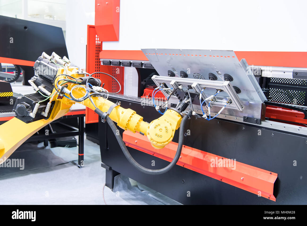 robotic machine tool in industrial manufacture plant,Smart factory ...