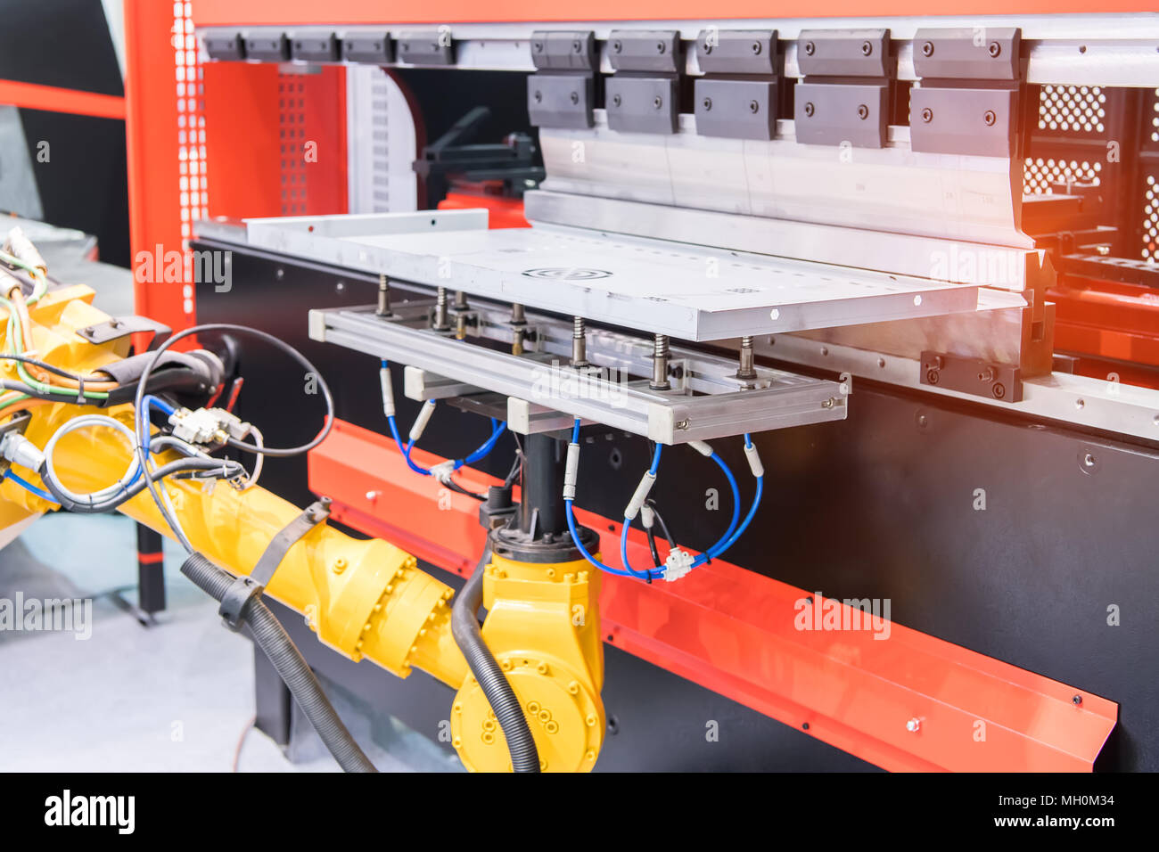 robotic machine tool in industrial manufacture plant,Smart factory ...