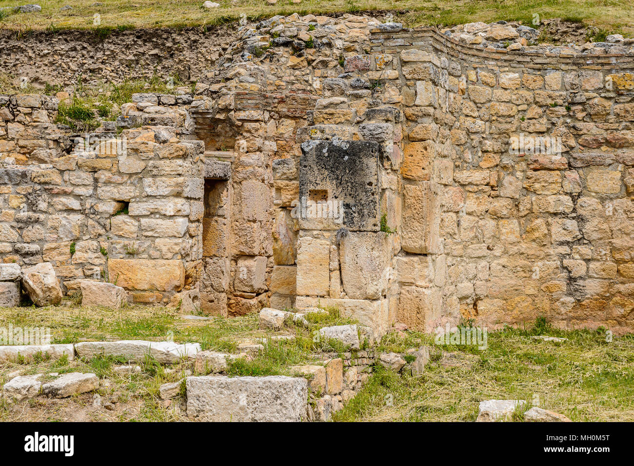 Ruins in Hierapolis, Pamukkale, Turkey. UNESCO World Heritage Stock ...