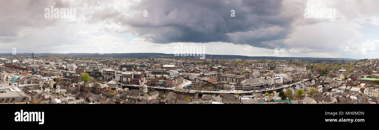 April 29th, 2018, Cork, Ireland - skyline of the city of Cork as seen ...