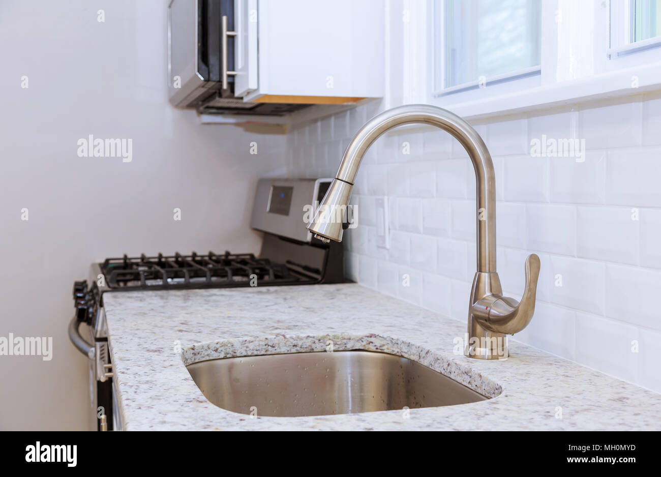 Kitchen sink close up and window hi-res stock photography and images ...