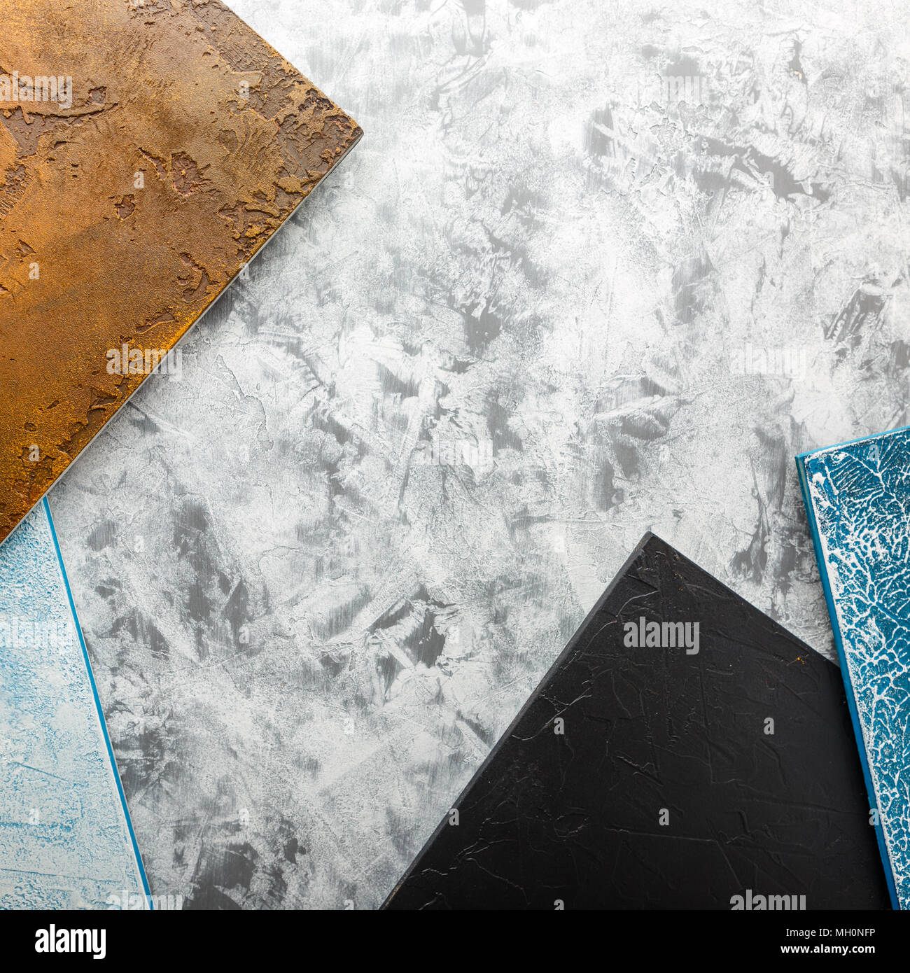 Set of samples of concrete backgrounds. Frame of different samples of ...