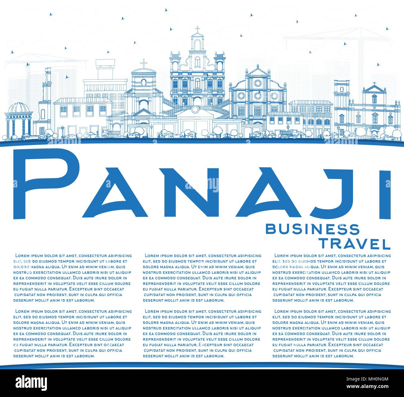 Panjim city view goa india Stock Vector Images - Alamy