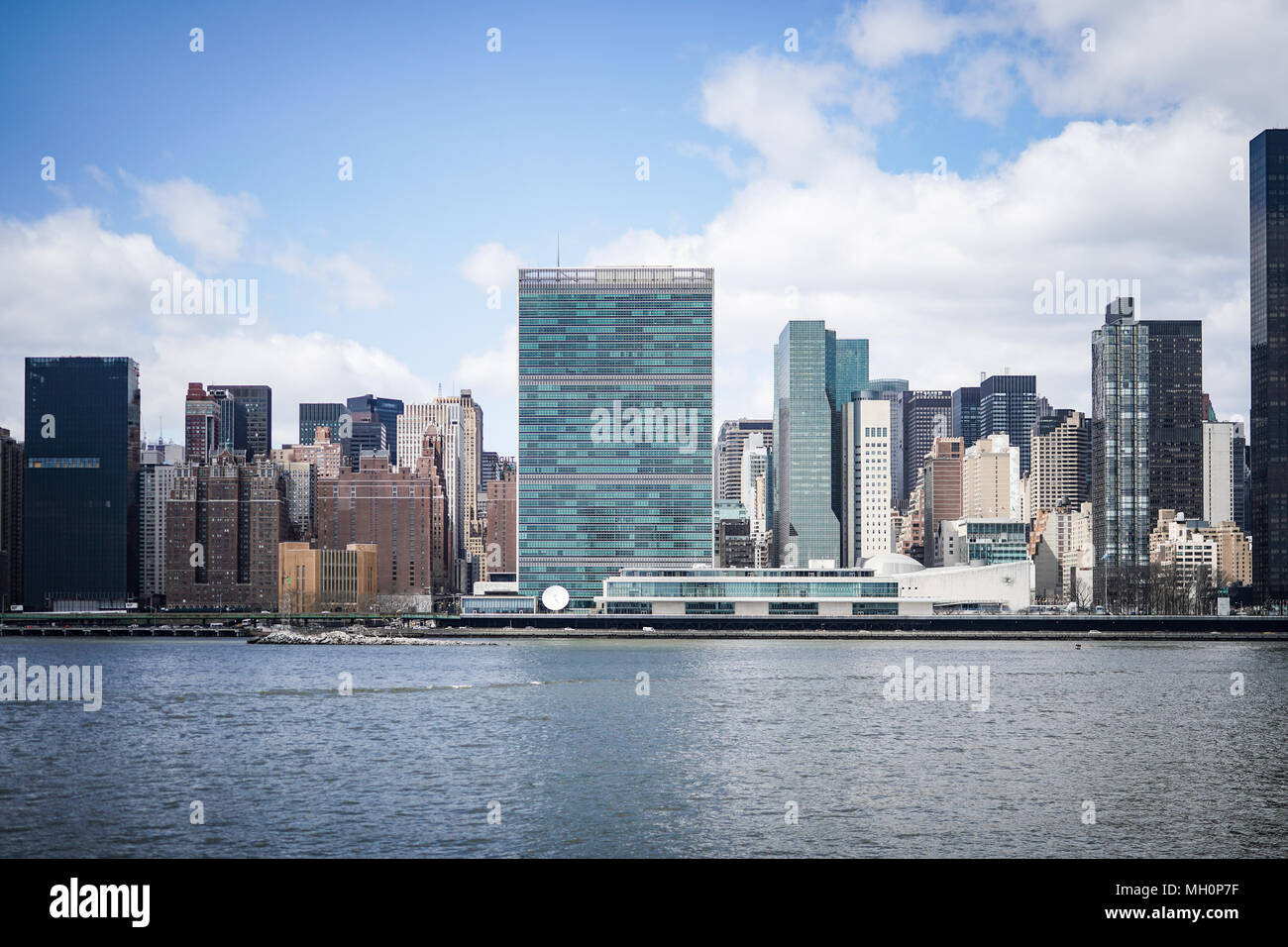 A view of the Union Nations building in Manhattan, New York City, in ...