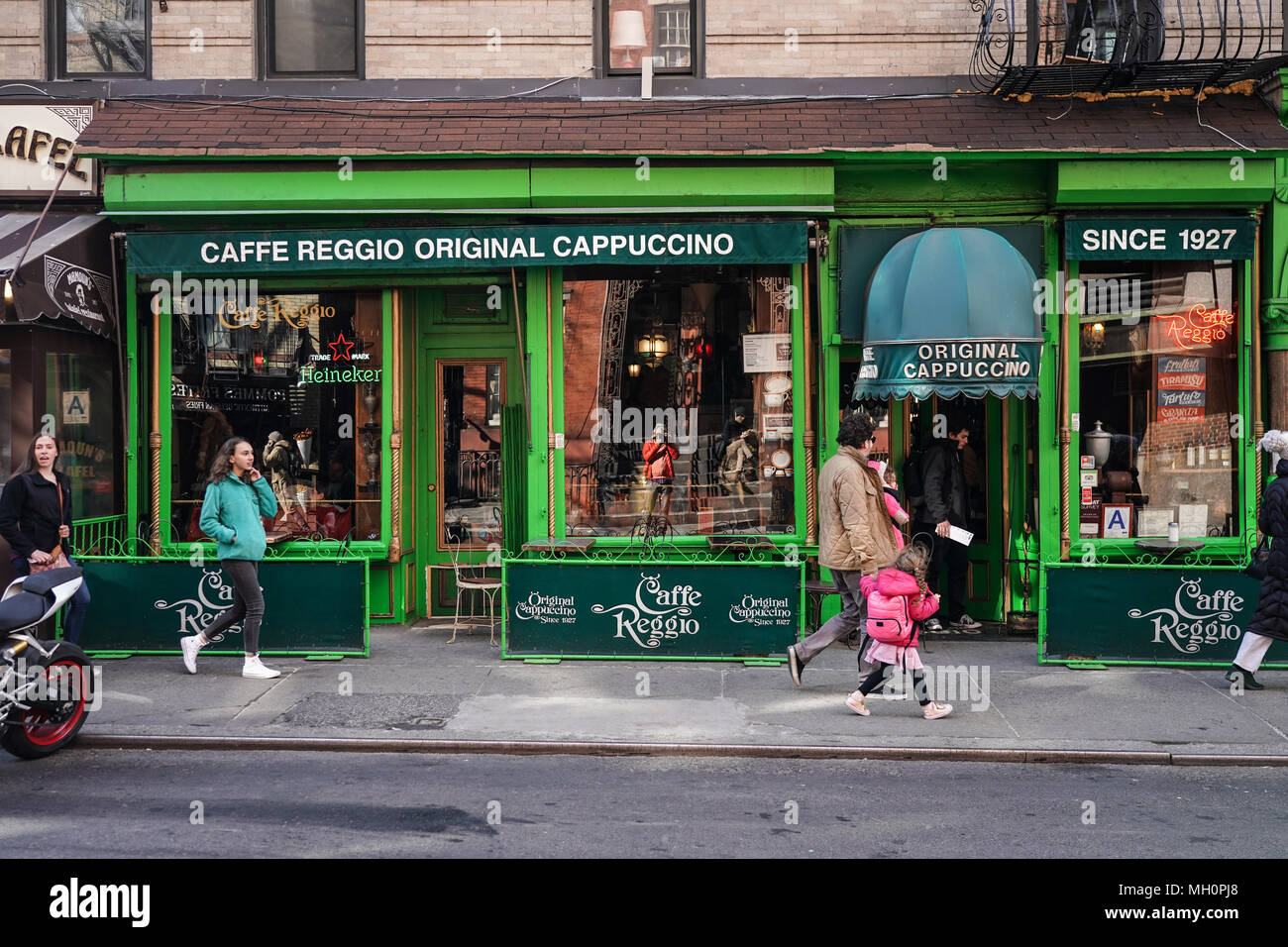 A view of Caffe Reggio in Greenwich Village in Manhattan in New York ...