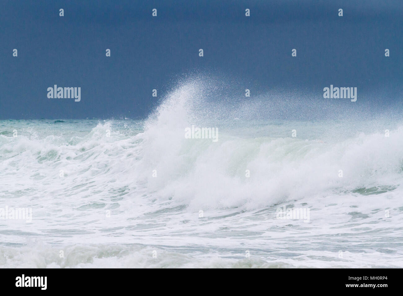 Sea water background. Beautiful breaking waves in the sea Stock Photo ...
